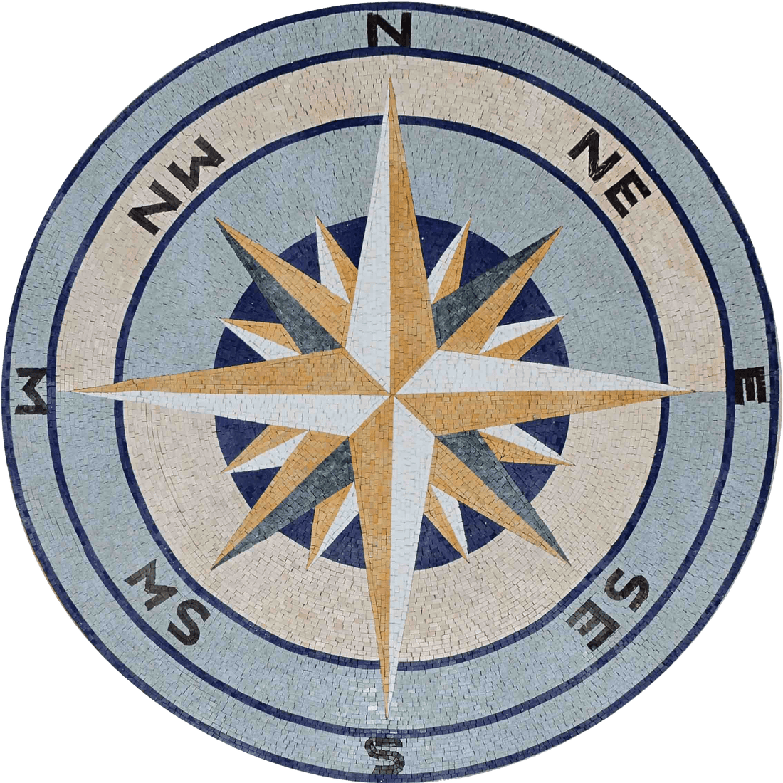 Custom AR Product - Orbit - Mosaic Medallion Compass – Mozaico