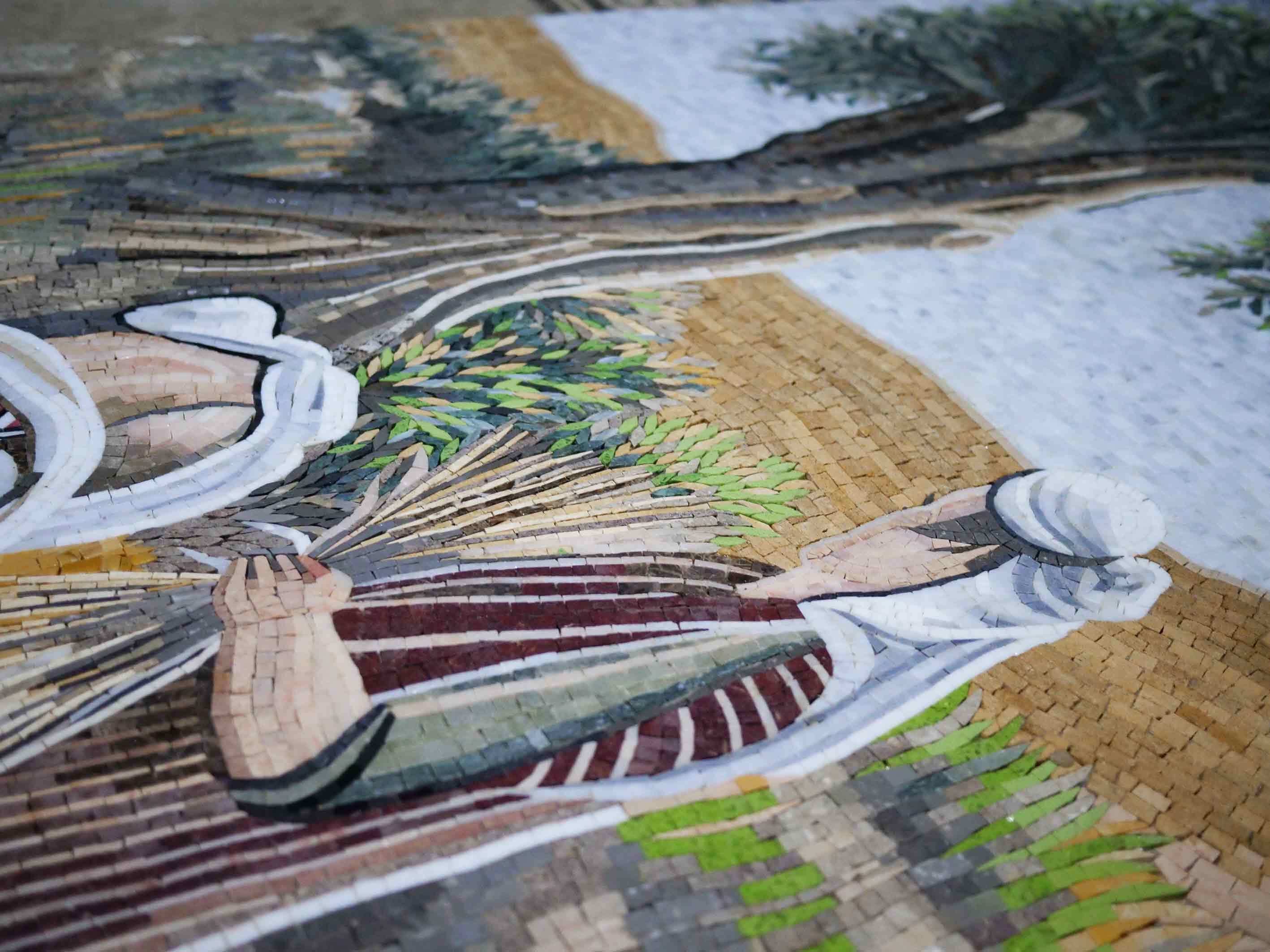 Harvest Season - Palestine Art Mosaic Design | Human figures | Mozaico