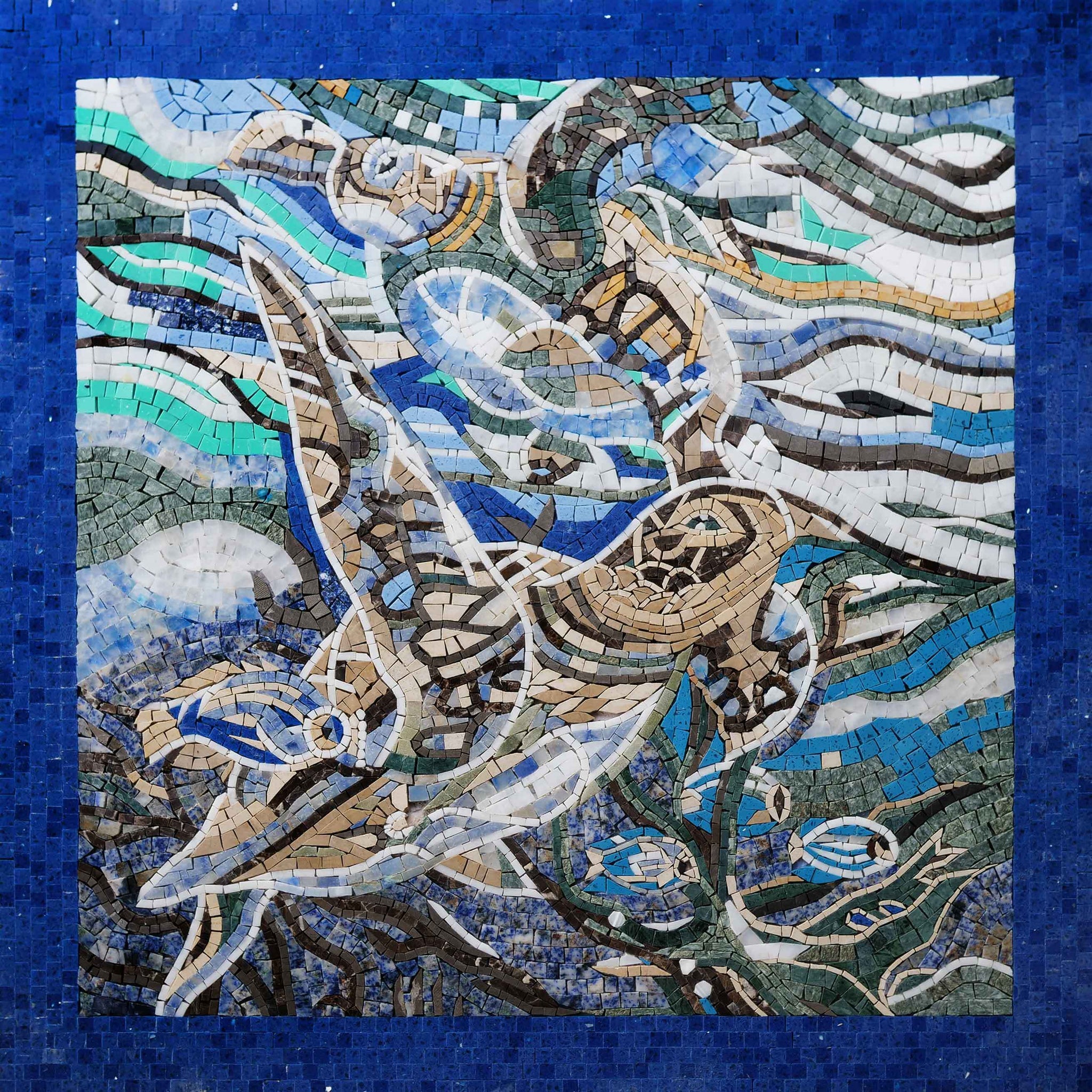 Sea Turtle Mosaic Art | Nautical Home Decor – Mozaico