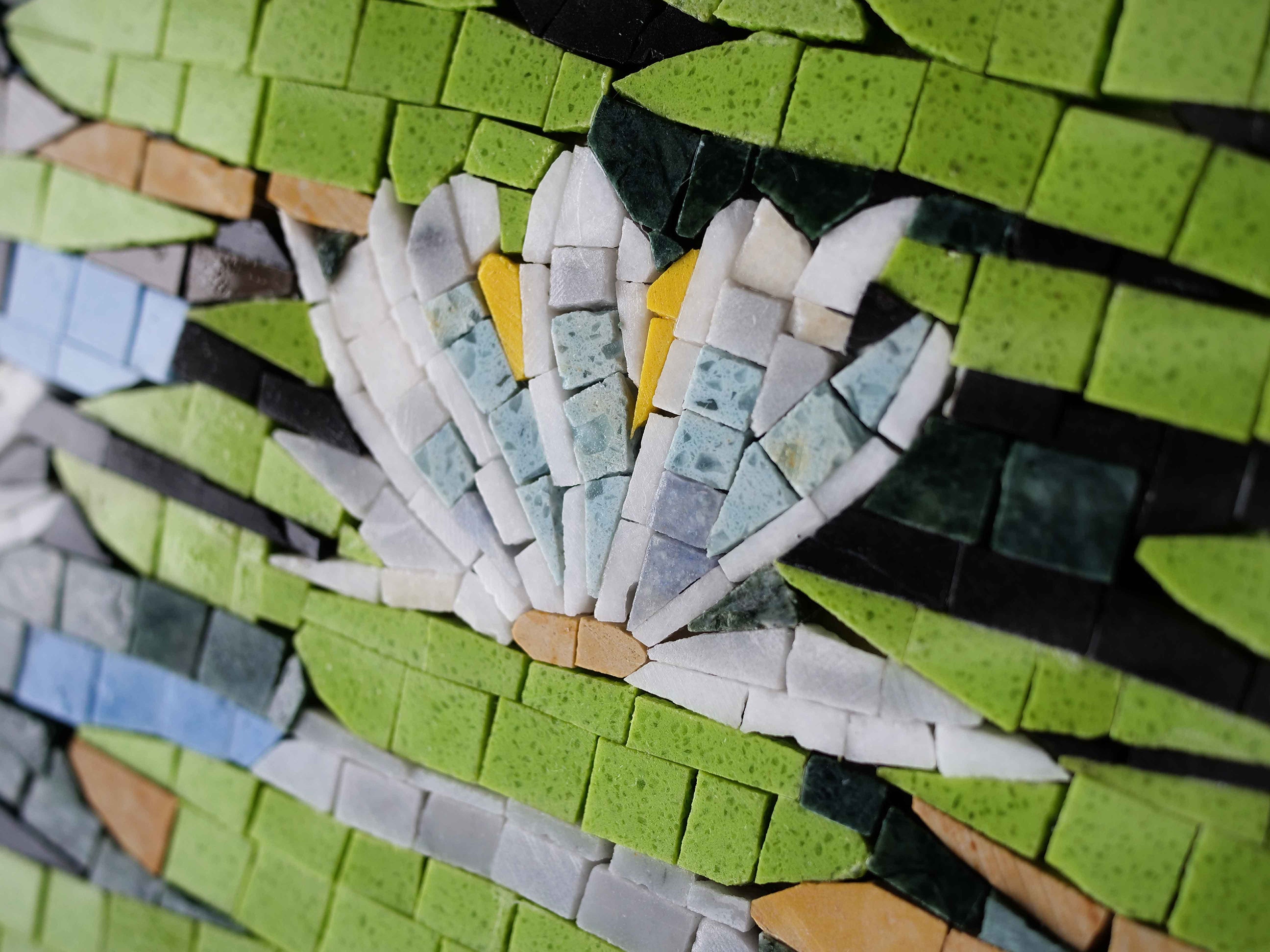 Lotus Landscape Mosaic Art | Tranquil Floral Design – Mozaico