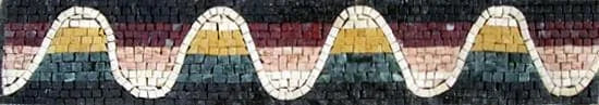 Alternating Waves Mosaic Border | Borders | Mozaico