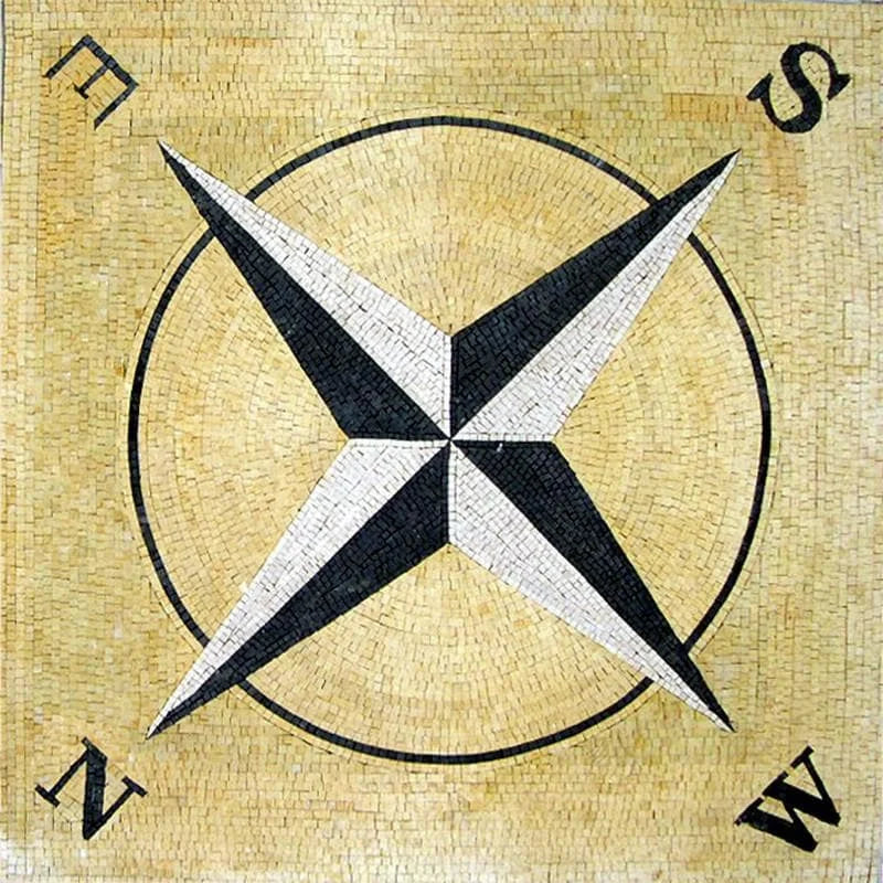 Aurelian Star-gate - Compass Mosaic Artwork | Compass | Mozaico