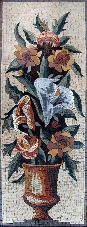 Mosaic Tile Art - Carnation Flower | Flowers And Trees | Mozaico