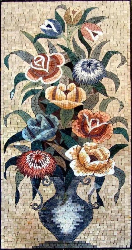 Mosaic Wall Art - The Colorful Roses | Flowers And Trees | Mozaico