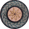 8 Petals Geometric Flower Mosaic Medallion | Geometric | Mozaico