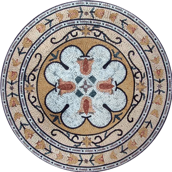 Circular Flower Mosaic - Gianna | Geometric | Mozaico