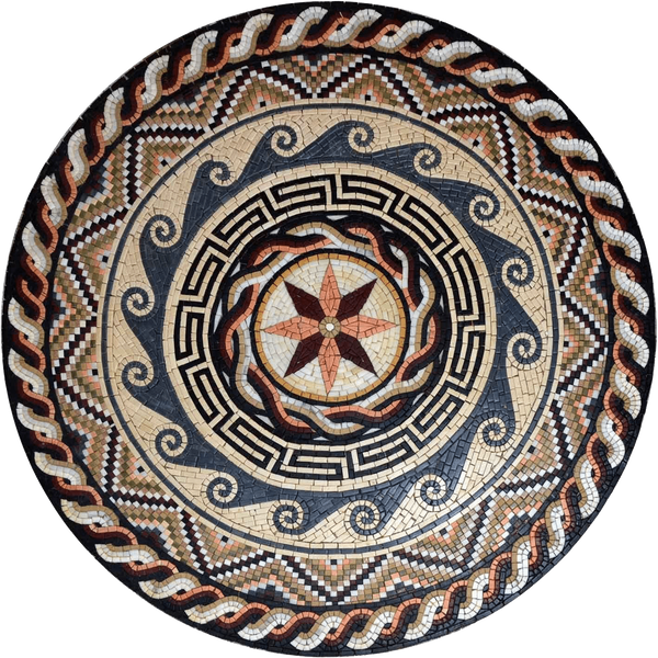 Greco-Roman Medallion Art - Zeus | Geometric | Mozaico