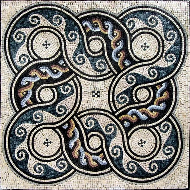 Marble Roman Mosaic - August | Geometric | Mozaico