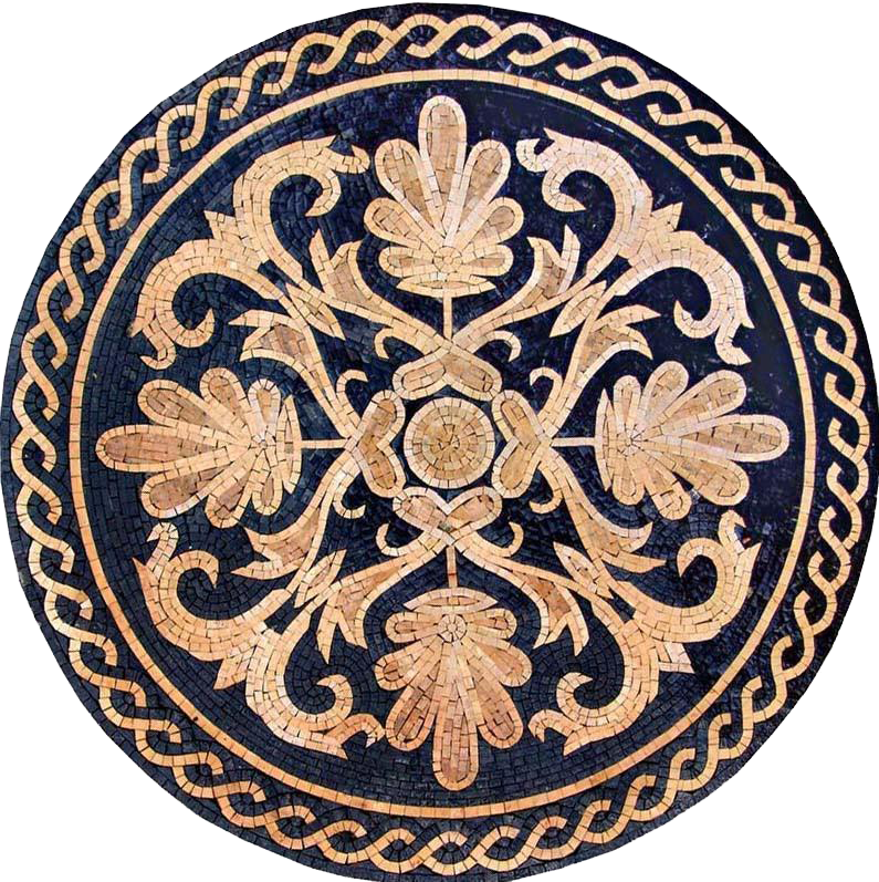 Roman Flower Mosaic - Rida | Geometric | Mozaico