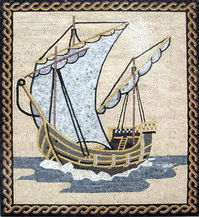 Nautical Scene Mosaic | Marine Life&Nautical | Mozaico
