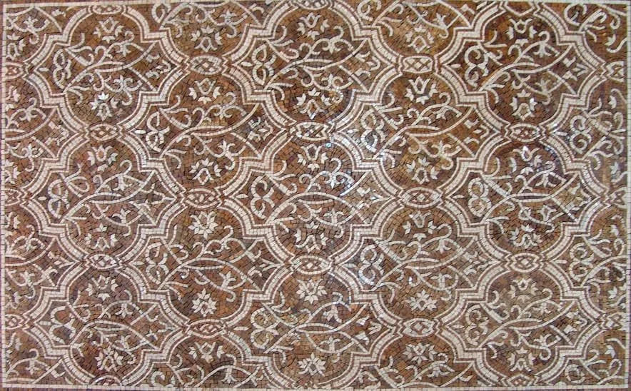 Geometric Marble Mosaic Rug Floor Inlay | Patterns | Mozaico