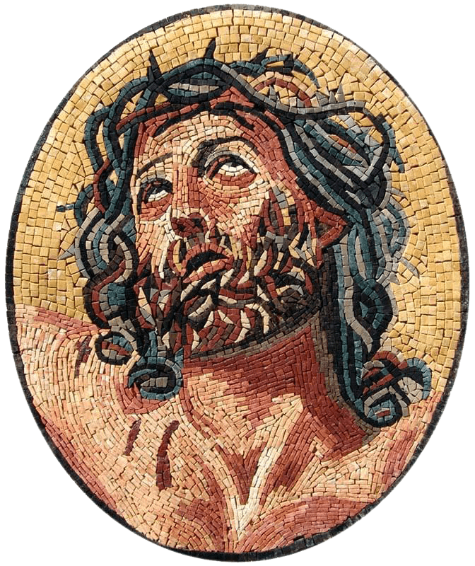 Jesus Christ Mosaic Medallion | Religious Art