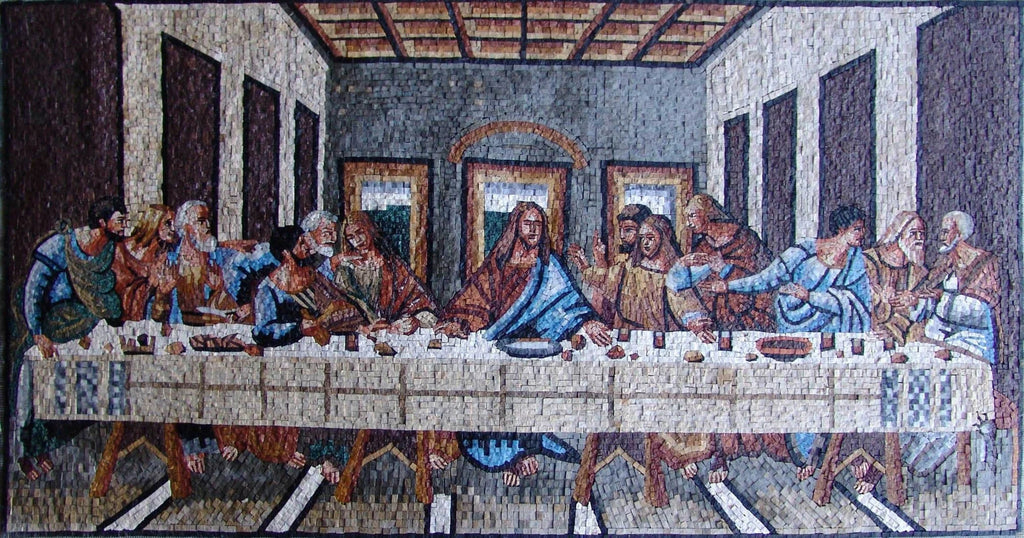 Leonardo da Vinci Last Supper Reproduction Mosaic | Religious | Mozaico