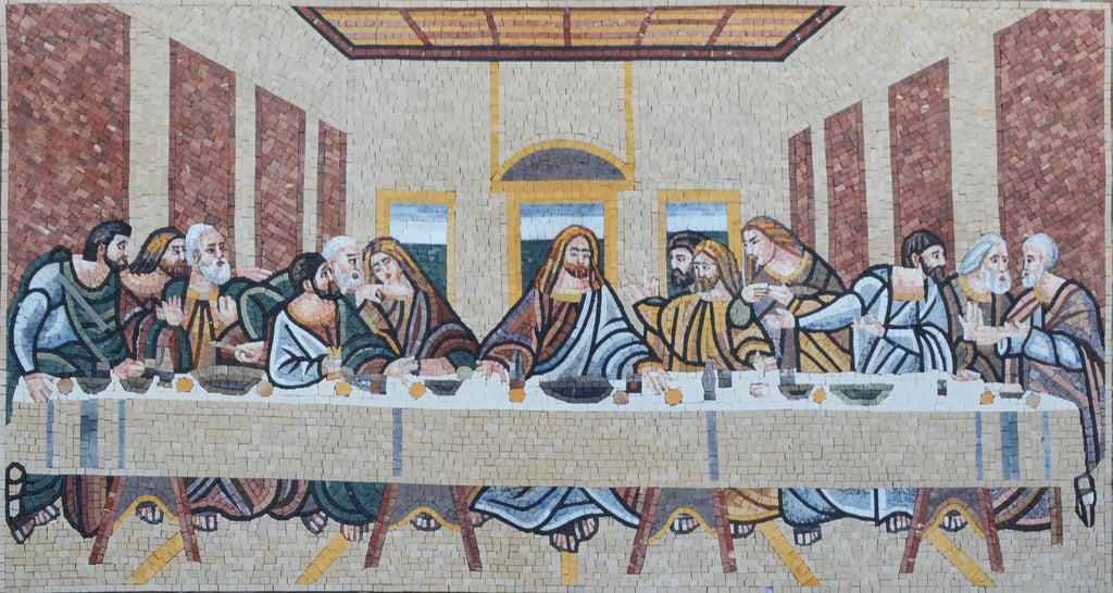 Leonardo da Vinci Last Supper Reproduction Mosaic | Religious | Mozaico