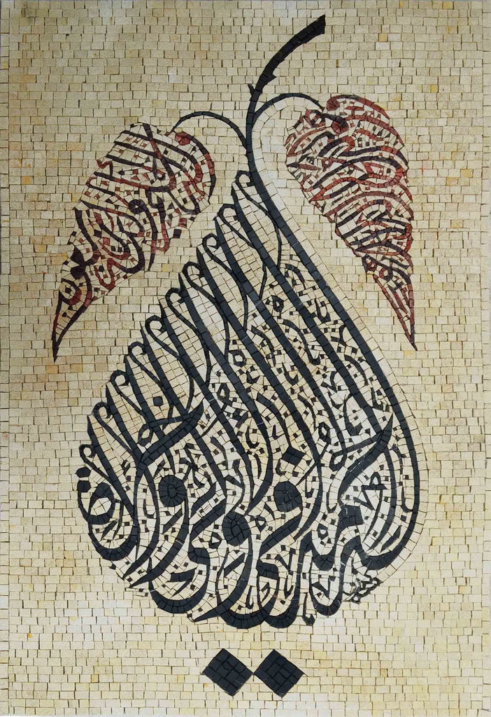 Stone Art Mosaic - Pear Calligraphy Folklore | Religious | Mozaico