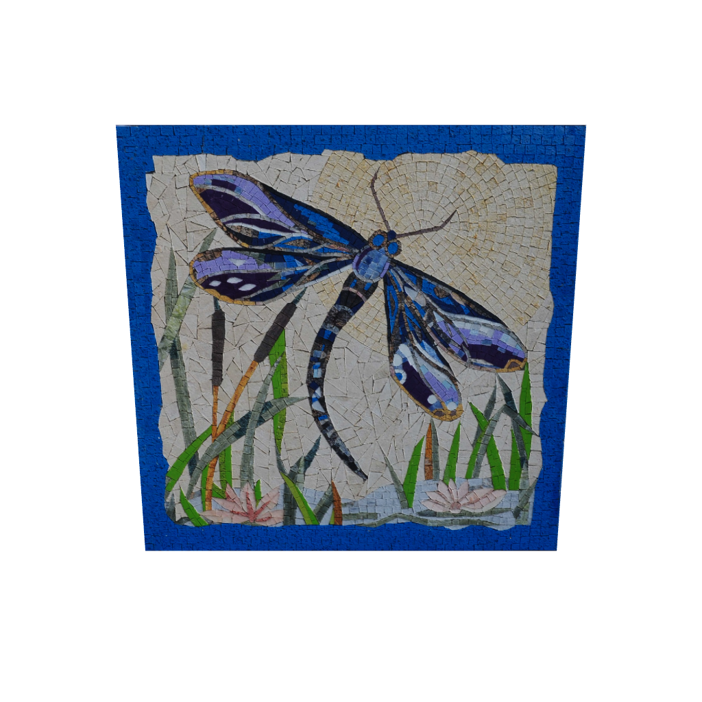 Tropical Dragonfly Mosaic Art | Birds And Butterflies | Mozaico