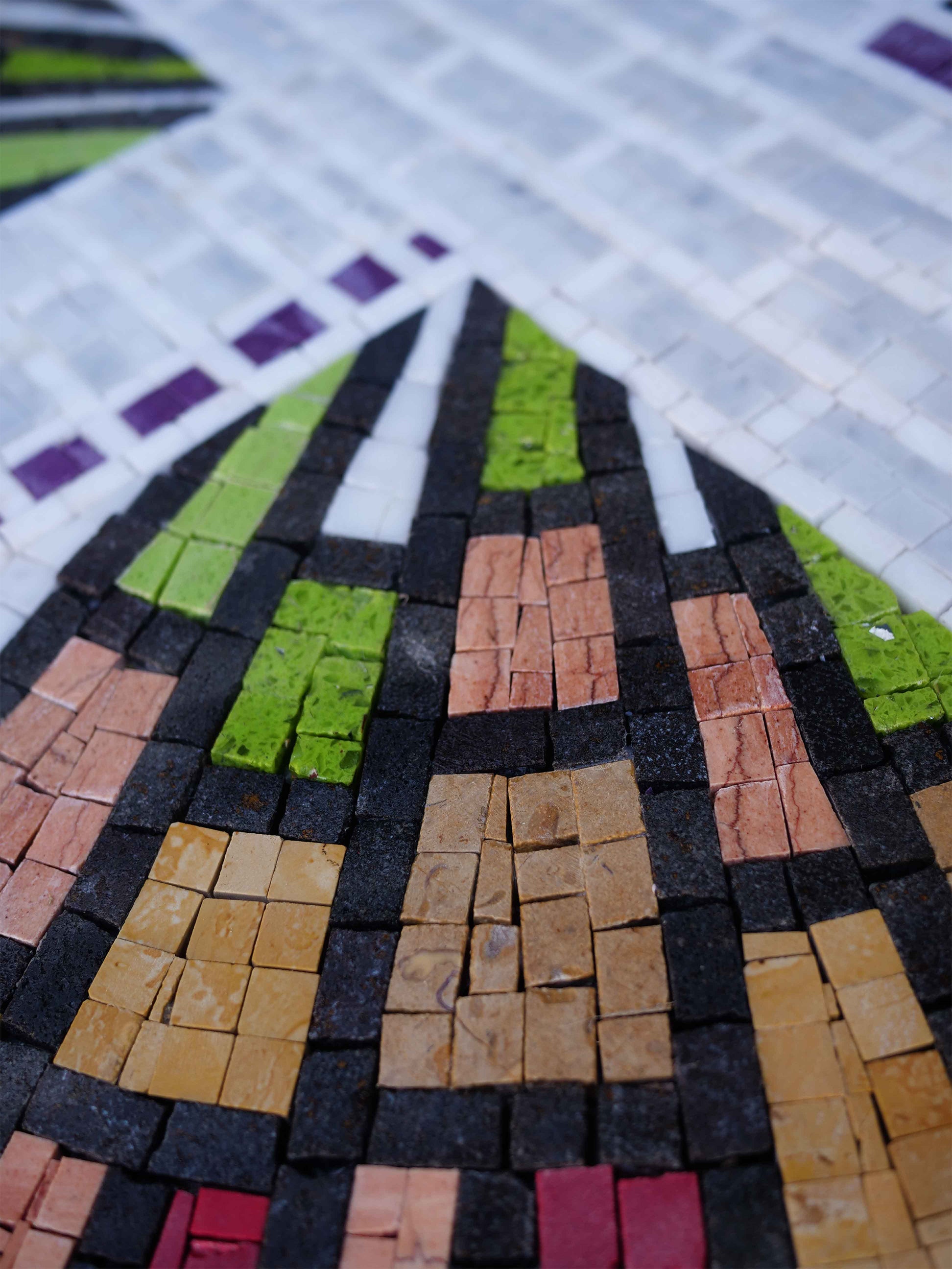 Scatered Colors Religious Cross Art In Mosaic | Religious | Mozaico