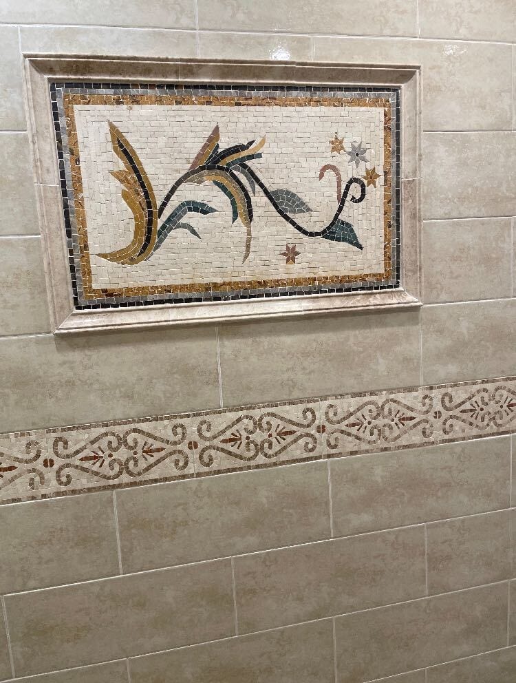 Floral Insert Mosaic Pattern | Flowers And Trees | Mozaico