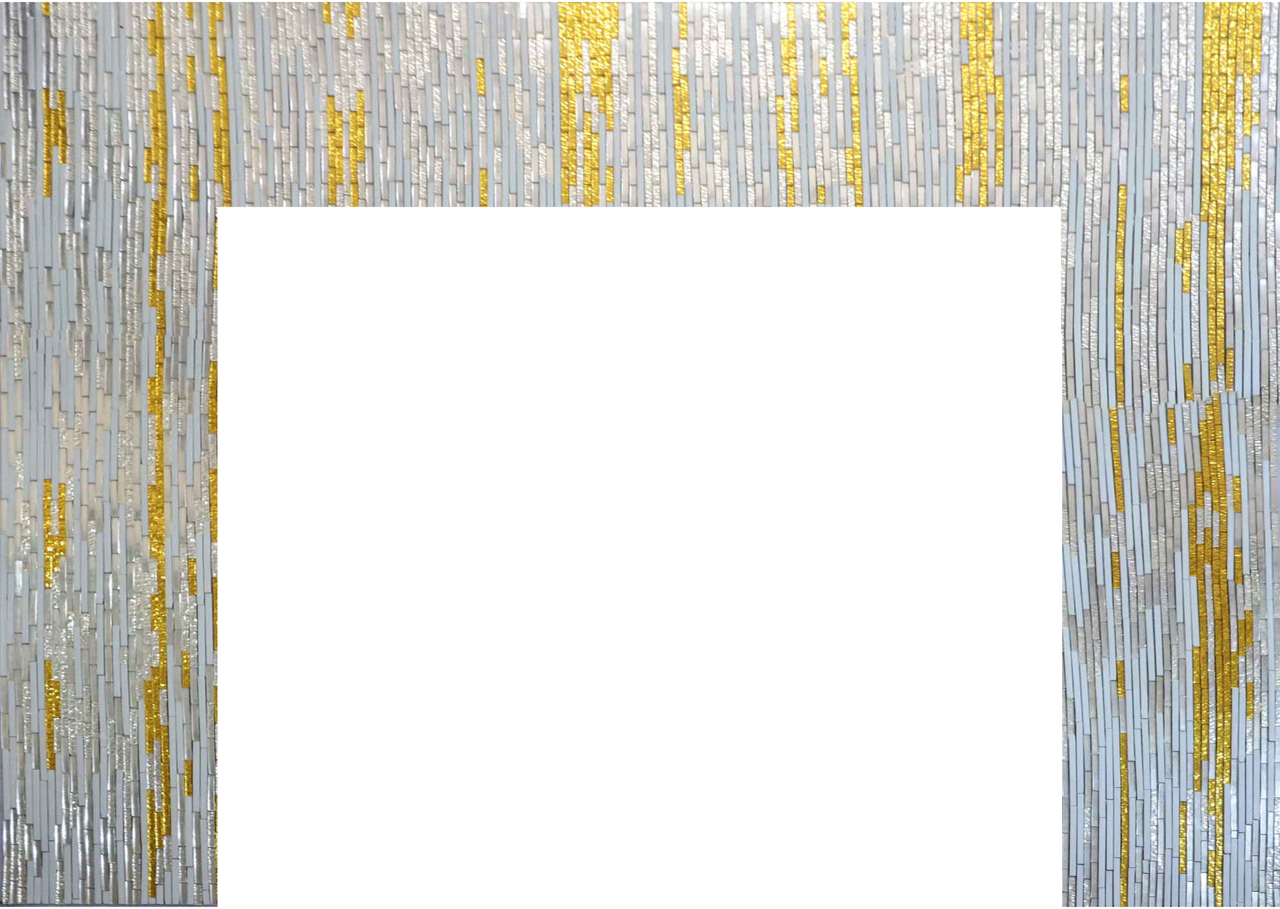 Gold Rain Drops Mosaic Fireplace Border | Fireplaces | Mozaico