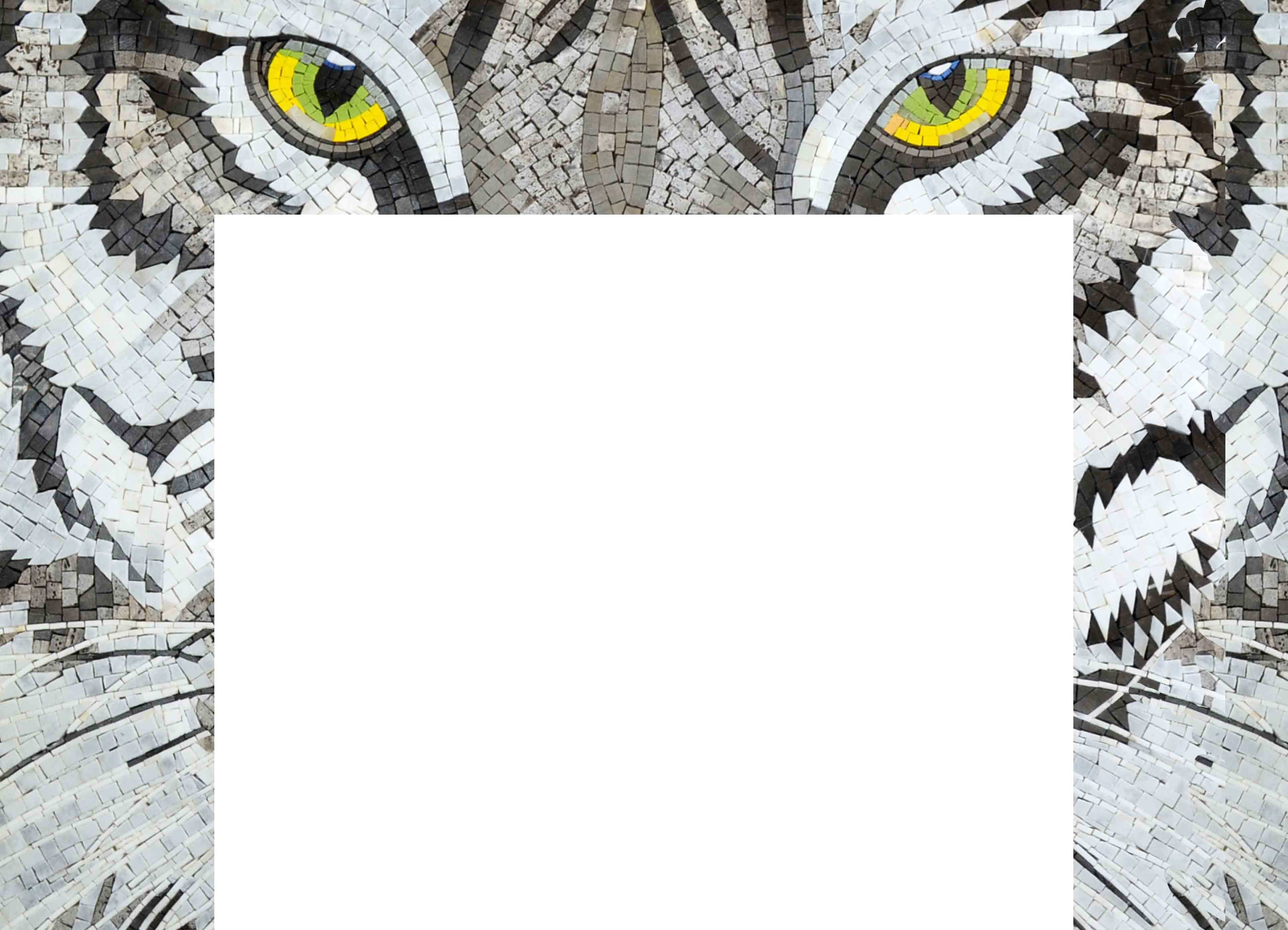 Fireplace Border - Mosaic Tiger Art | Fireplaces | Mozaico