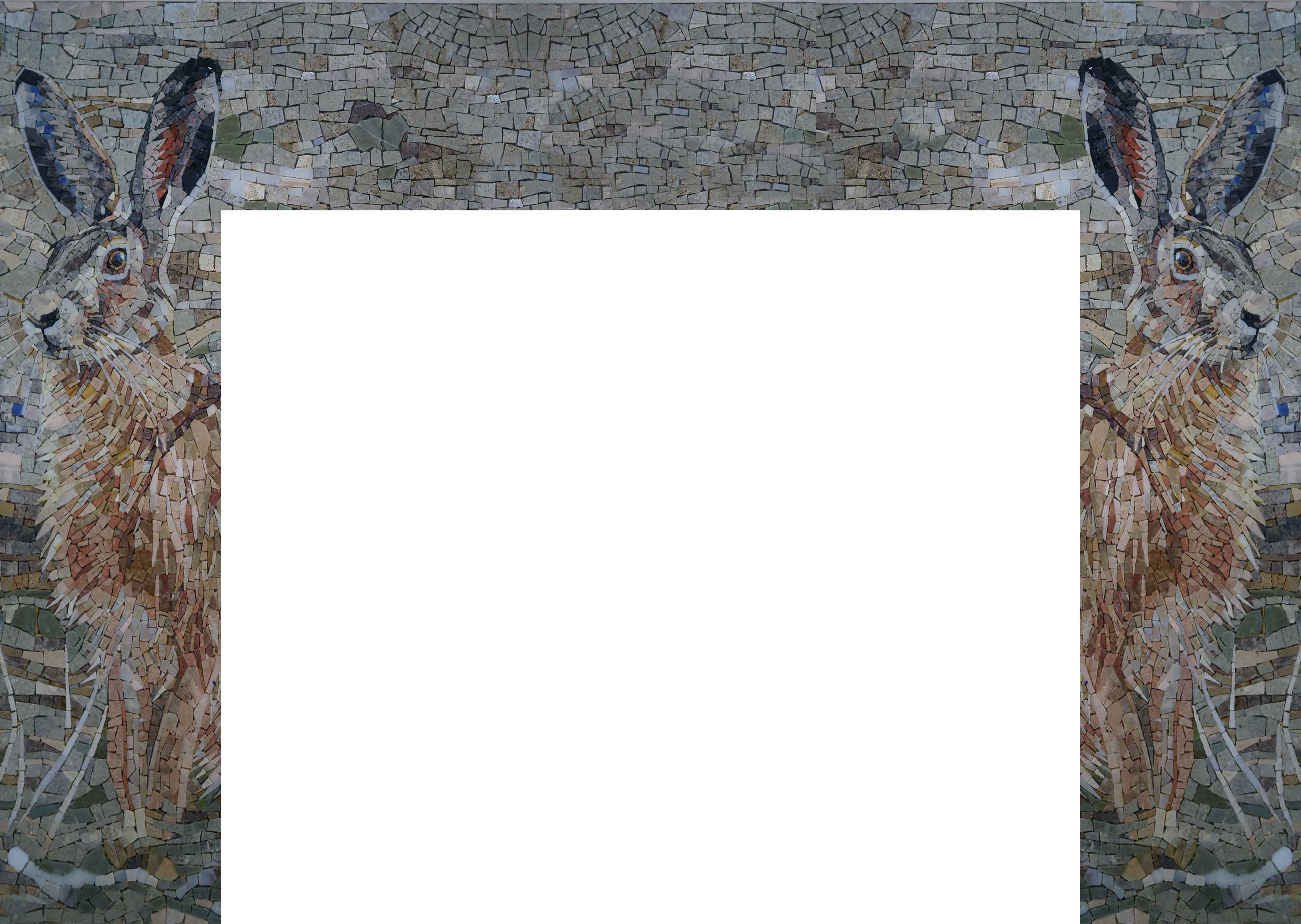 Fireplace Border - Bunnies Mosaic | Fireplaces | Mozaico