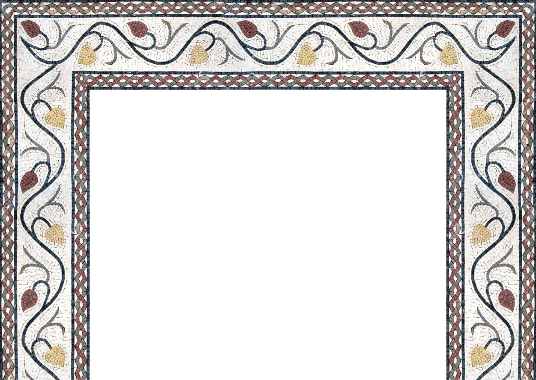 Marble Flowers - Fireplace Border Mosaic | Fireplaces | Mozaico