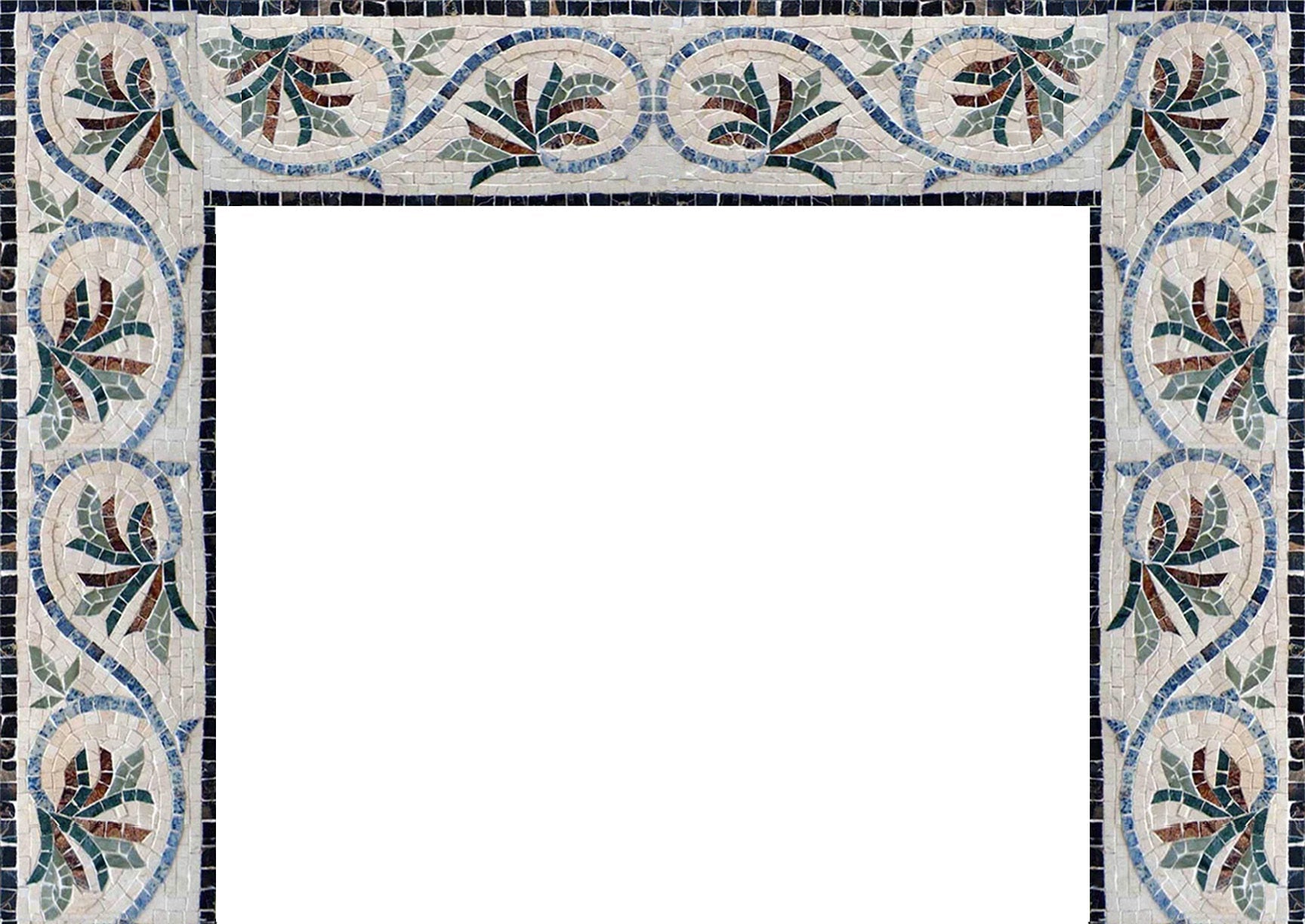 Fireplace Border Mosaic - Intrinsic Flowers | Fireplaces | Mozaico