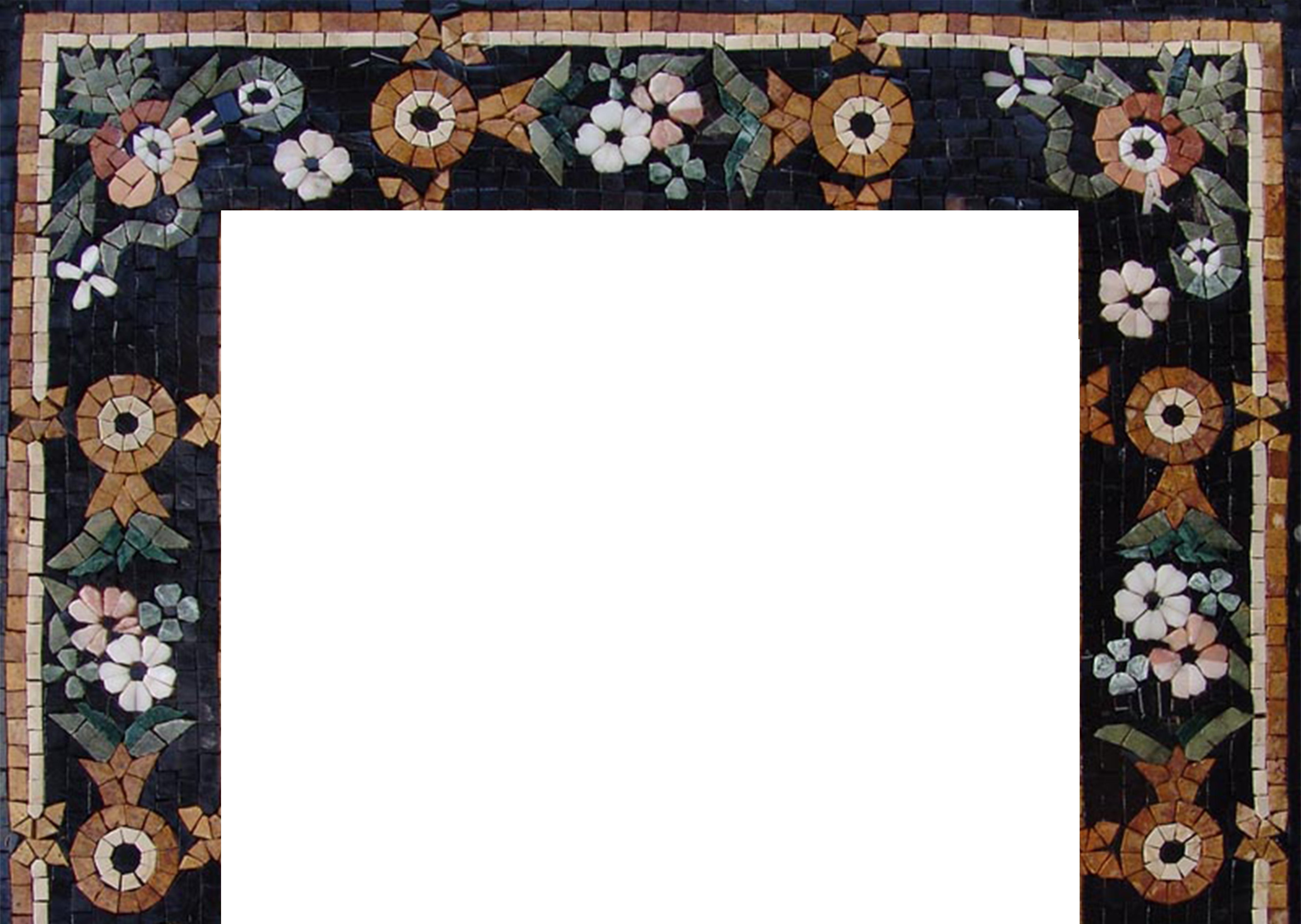 Fireplace Border Mosaic - Garden Gate | Fireplaces | Mozaico