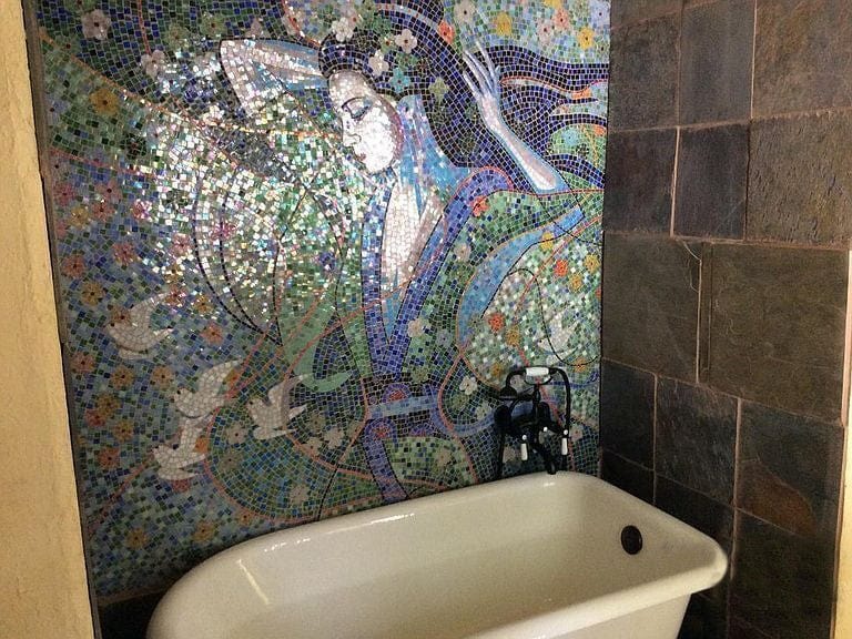 Lady In Blue Mosaic | Artistic Human Figures – Mozaico