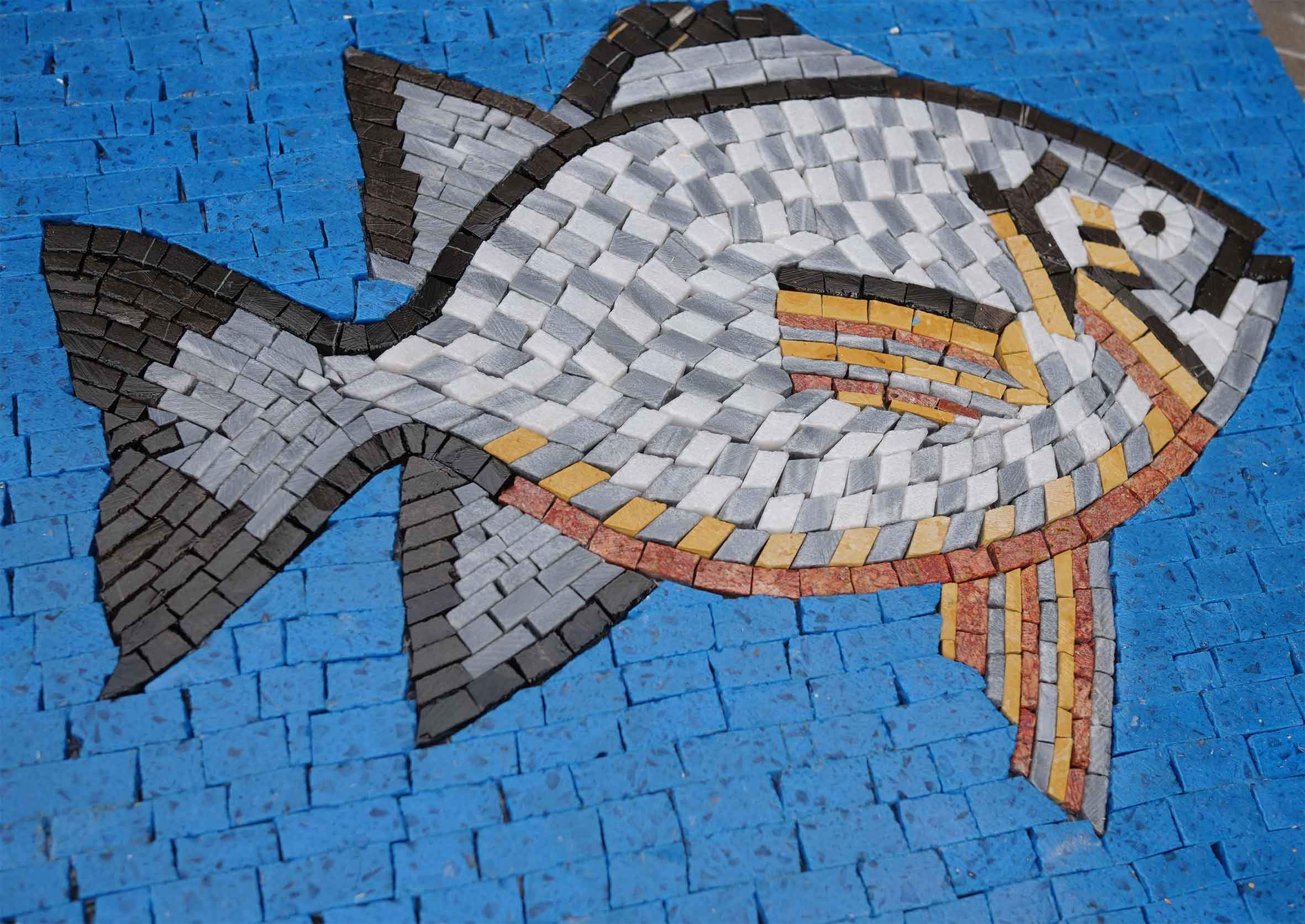 Red Breasted Sun Fish Mosaic Art Decor – Mozaico