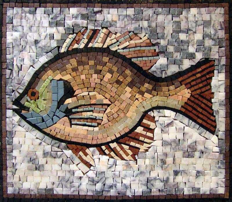 Cute Fish Marble Mosaic Art | Marine Life&Nautical | Mozaico