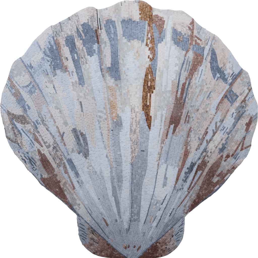 Mosaic Shell Artwork - Pearly Shell | Marine Life&Nautical | Mozaico