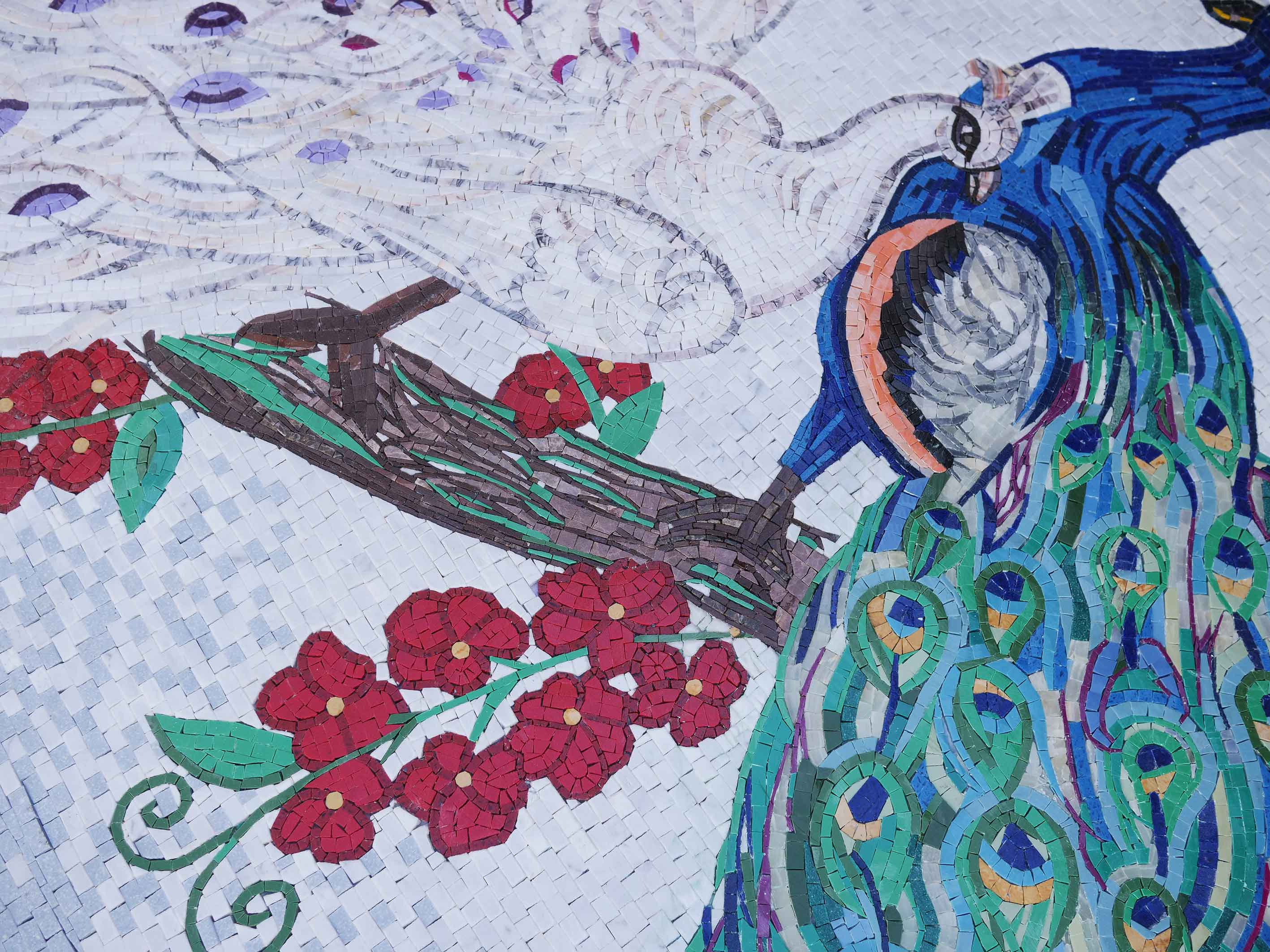 Peacock Couple - Mosaic Design | Mozaico Art Decor