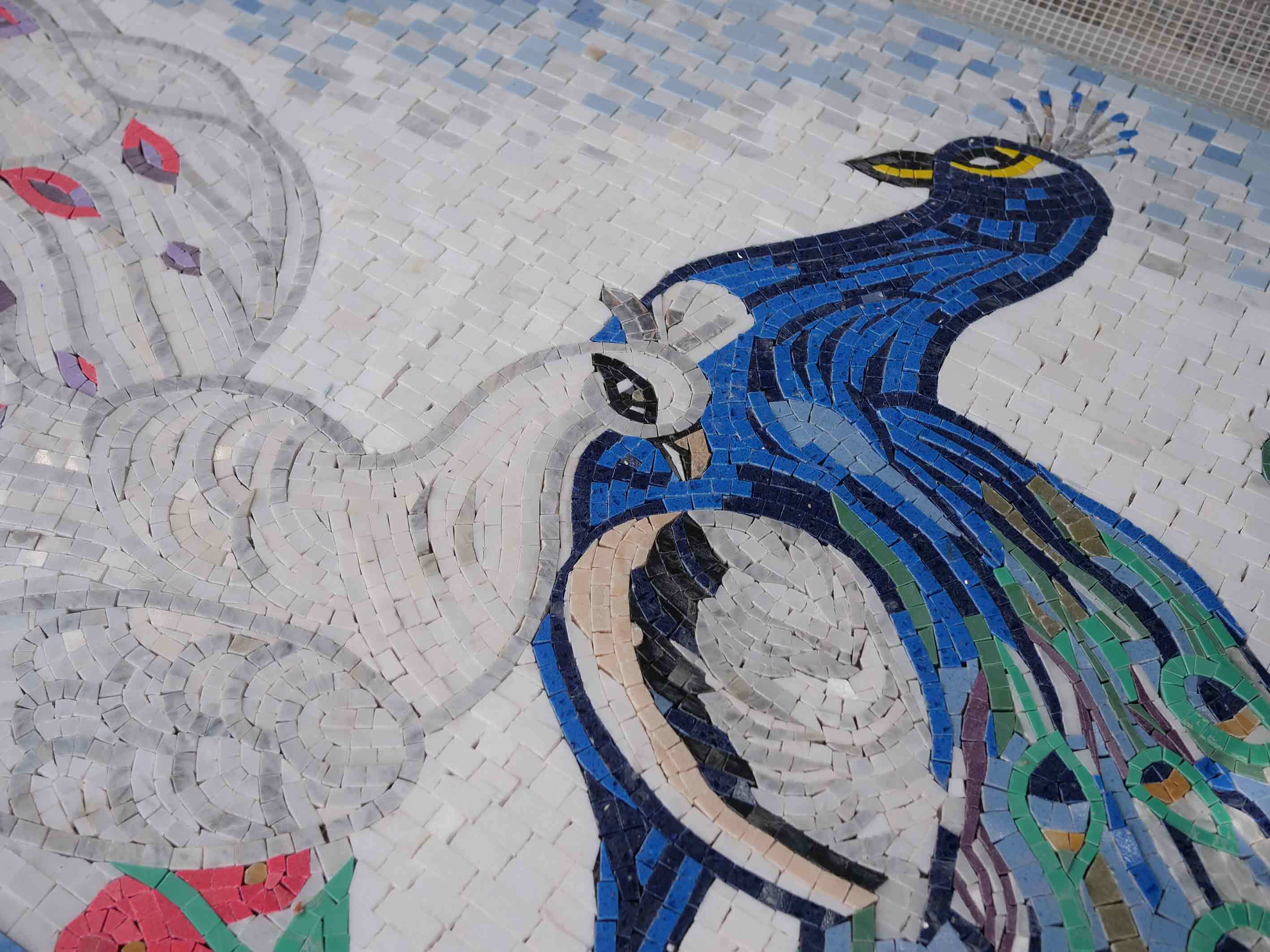 Mosaic Birds - Double Peacock | Birds And Butterflies | Mozaico
