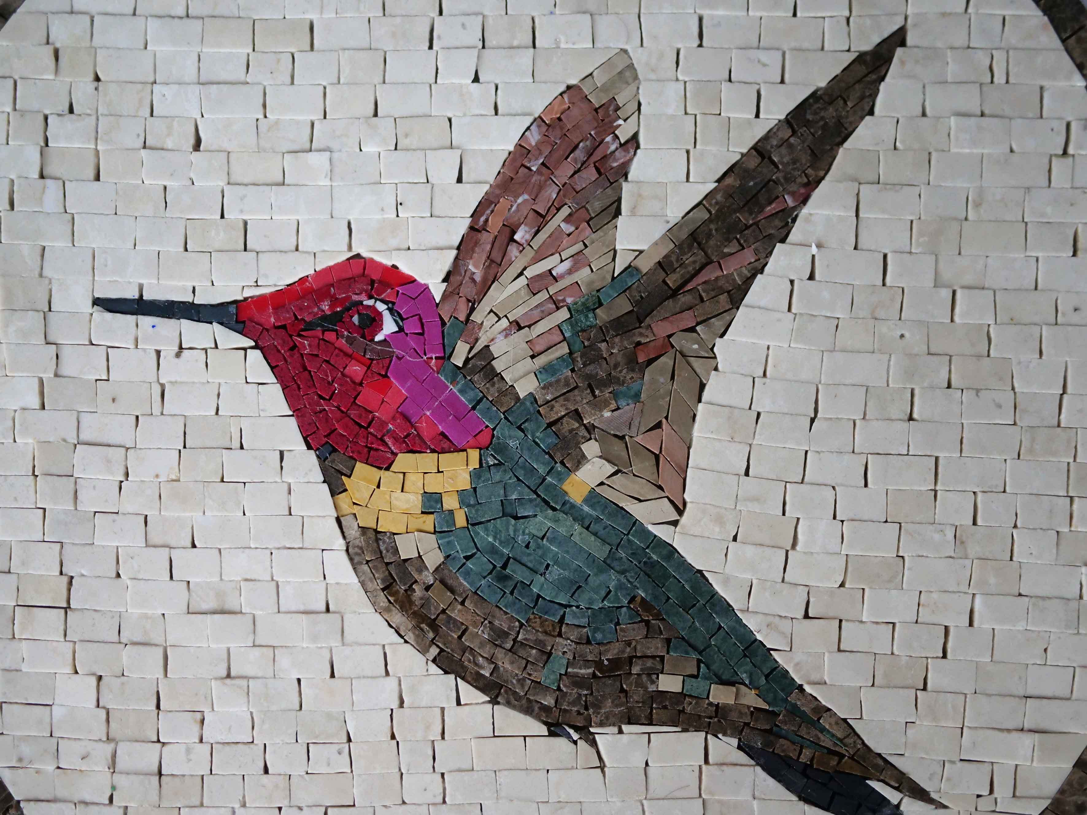 Mosaic Medallion - Hummingbird Mosaic | Mozaico