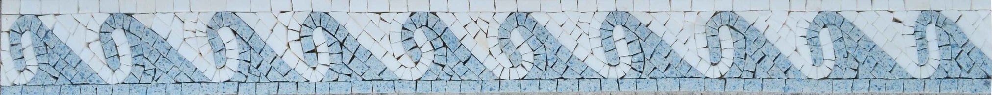 Ionian Wave Border Mosaic Design | Geometric | Mozaico