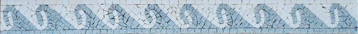 Ionian Wave Border Mosaic Design | Geometric | Mozaico