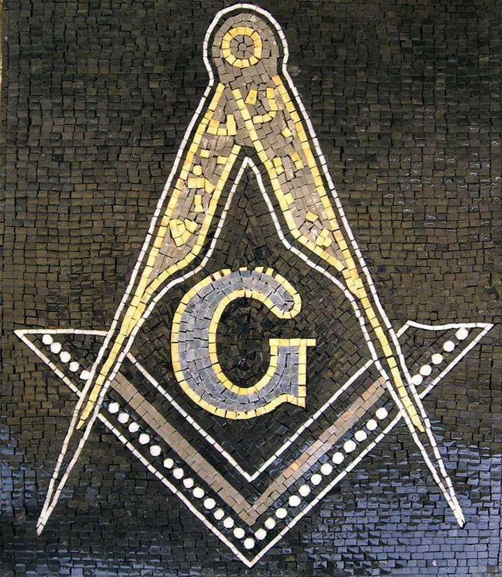 Custom Mosaic The Mason Symbol | Signs-Logos | Mozaico