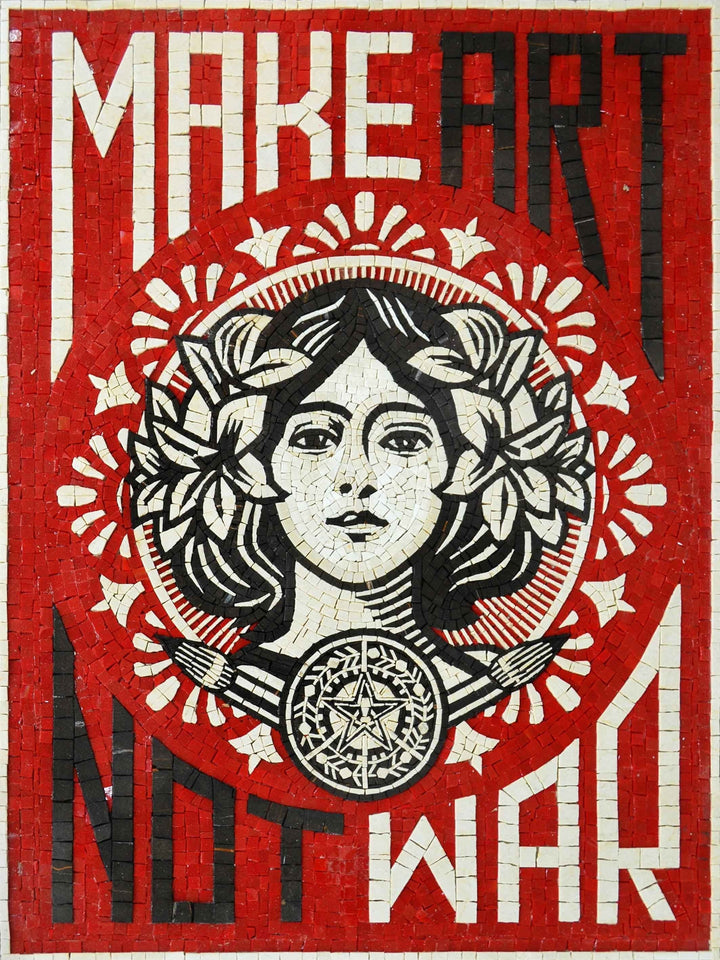 Make Art Not War Mosaic Poster | Signs-Logos | Mozaico