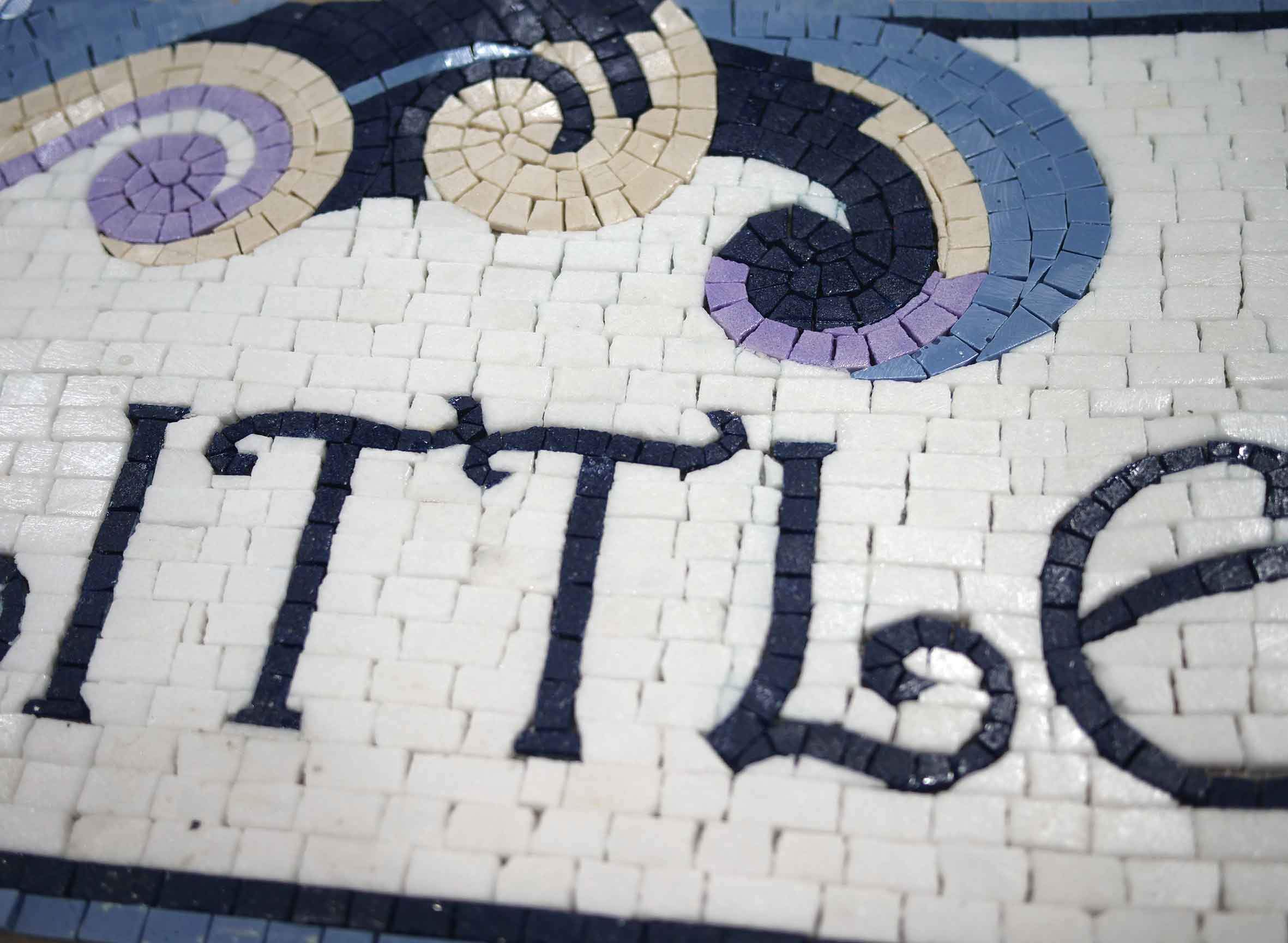 Little Indigo Custom Mosaic Sign | Signs-Logos | Mozaico
