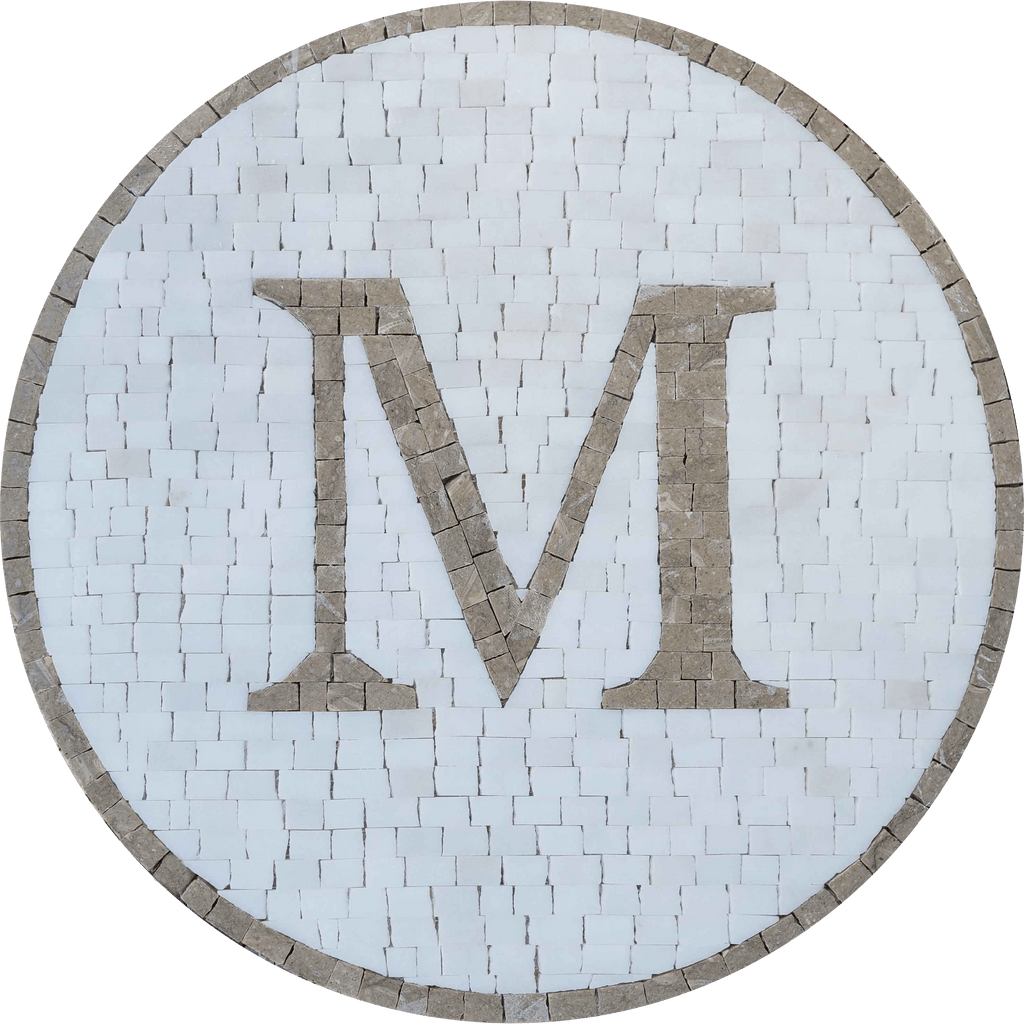 M Mosaic Initial - Mosaic Medallion | Signs-Logos | Mozaico