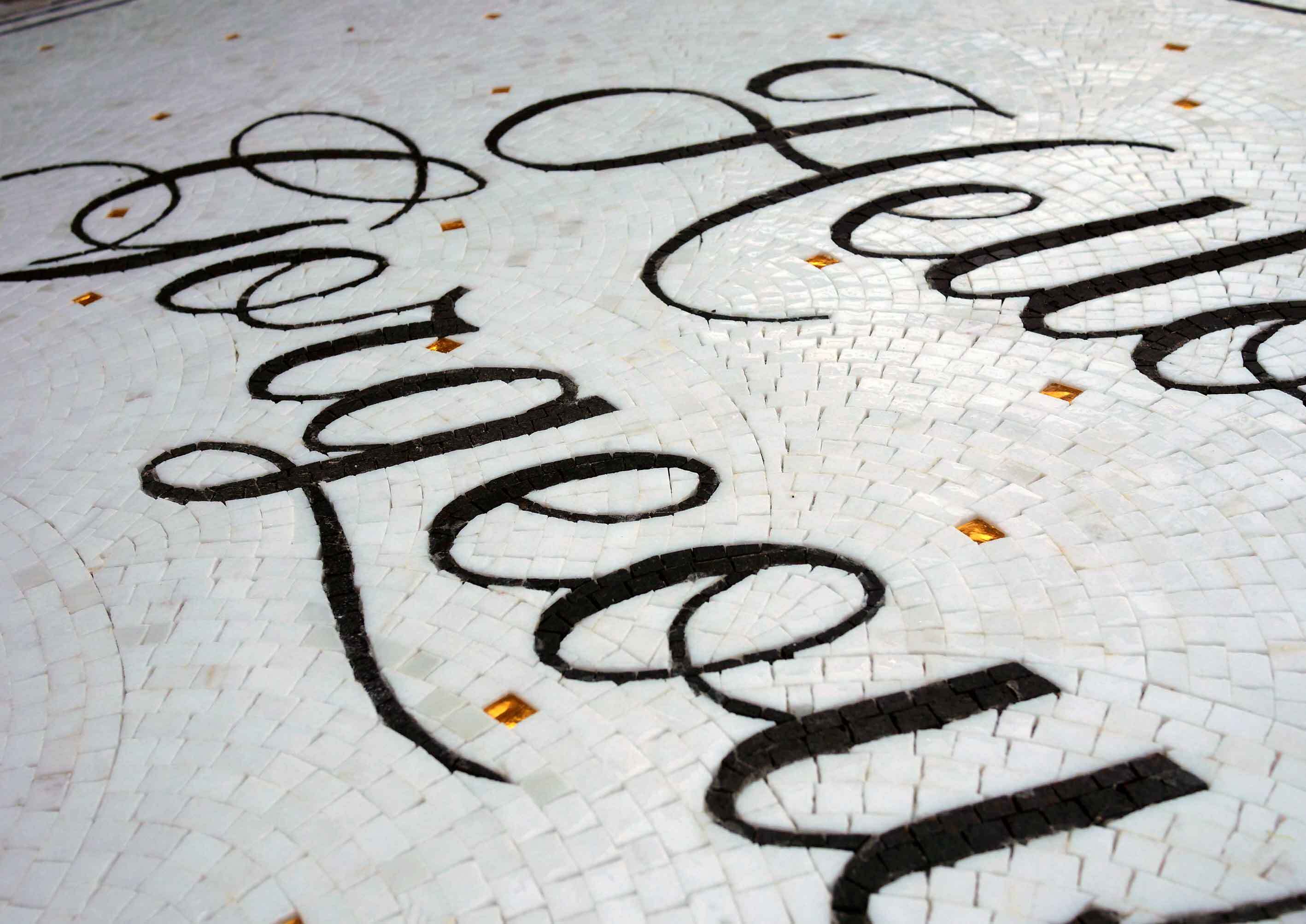 Hello Gorgeous Mosaic Sign | Signs-Logos | Mozaico