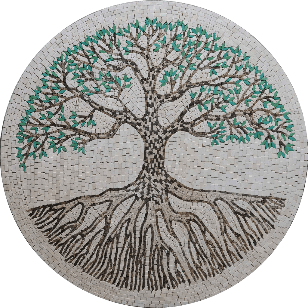 Tree of Life Mosaic Medallion | Flowers And Trees | Mozaico