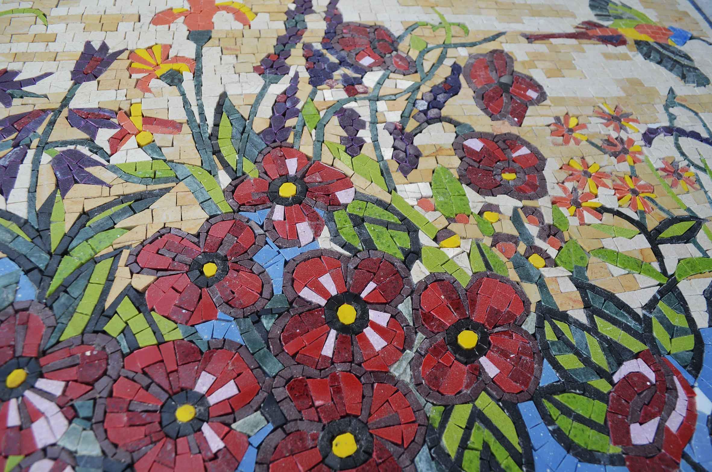 Birds in Colors of Spring - Mosaic Design by Mozaico