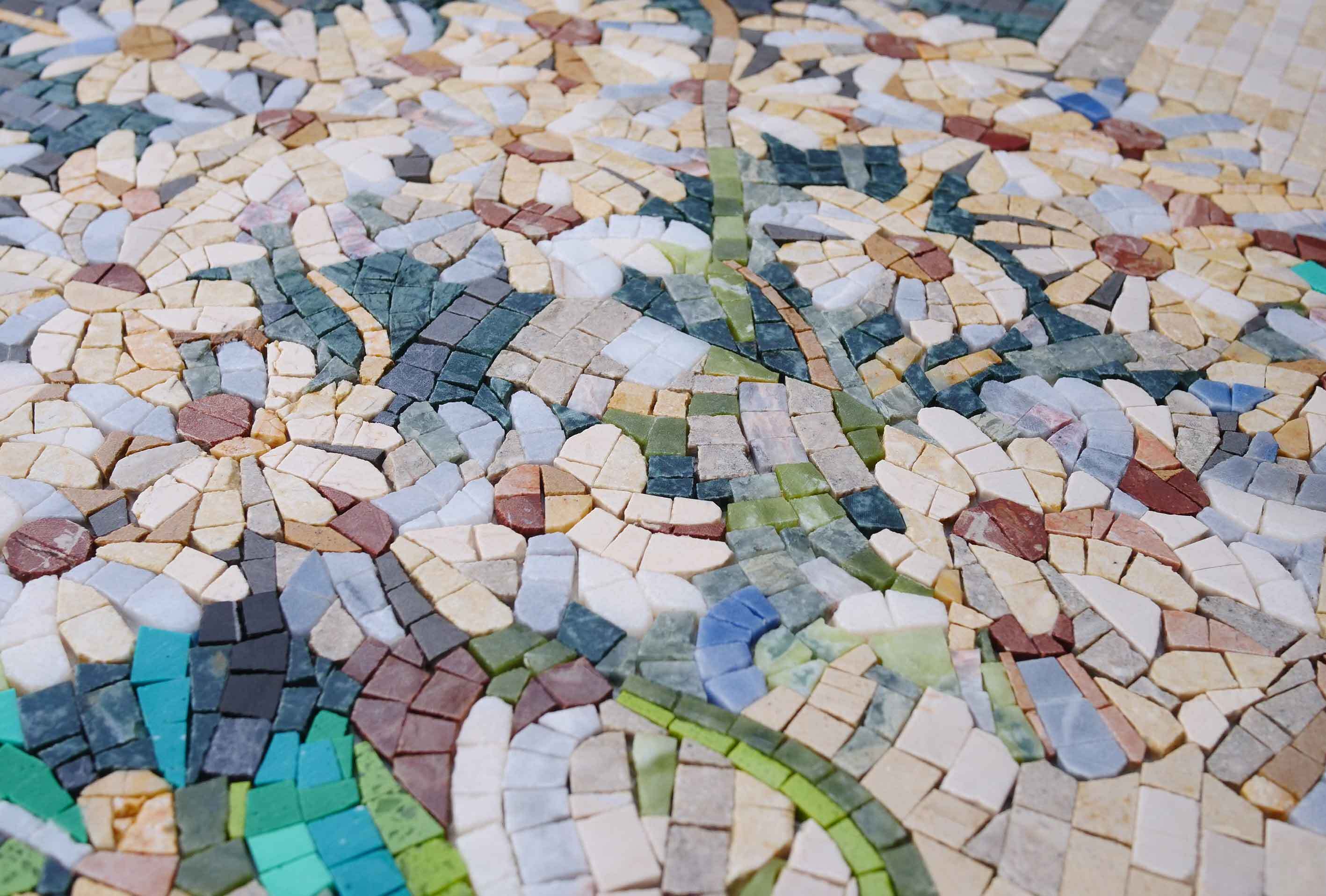 Flower Mosaic - The Yellow Bouquet Vase | Flowers And Trees | Mozaico