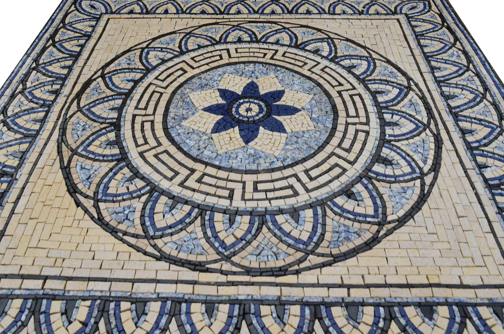 Floral Mosaic Rug Tile - Fauve | Geometric | Mozaico