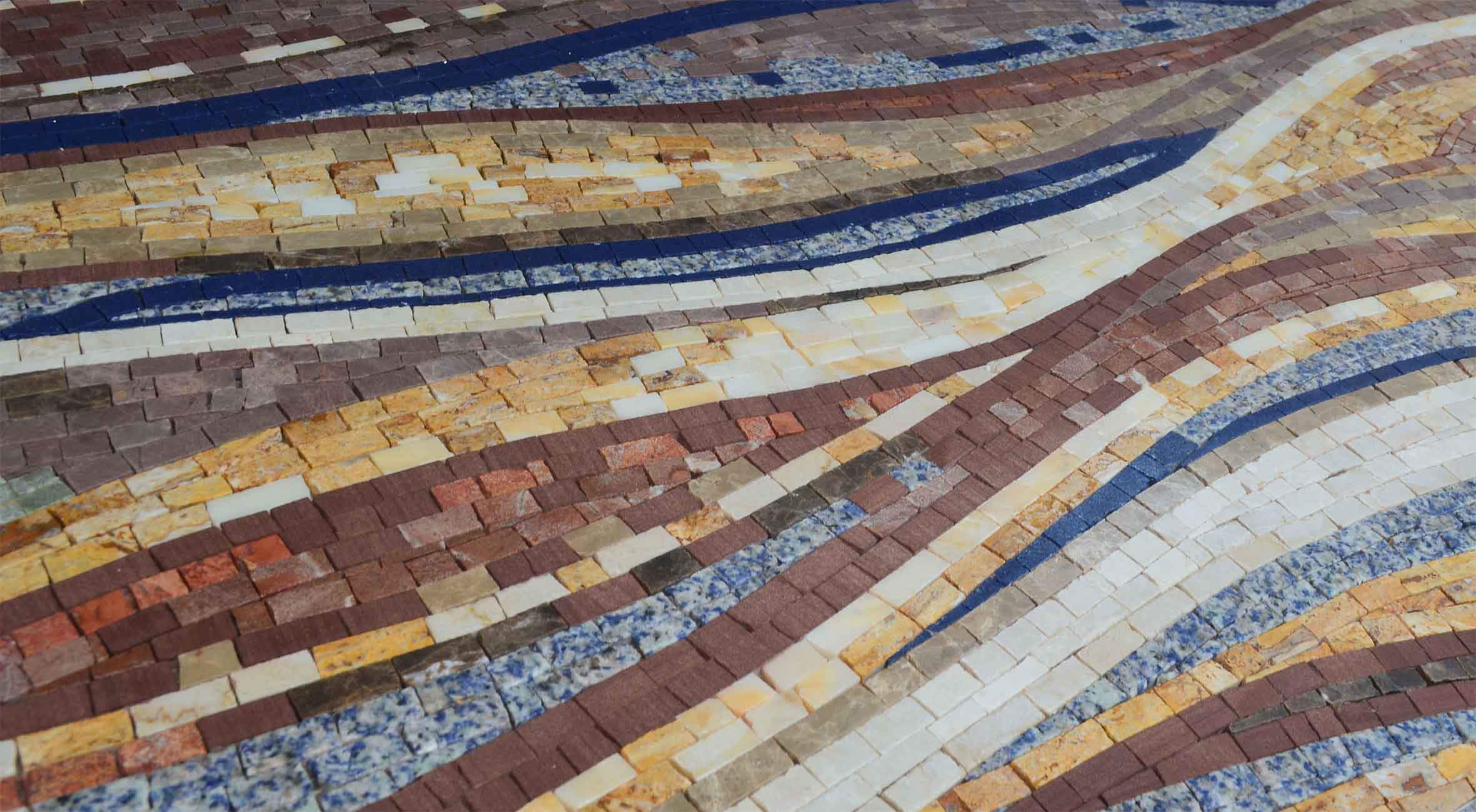 Colorful Waves Mosaic Wall Art - Mozaico