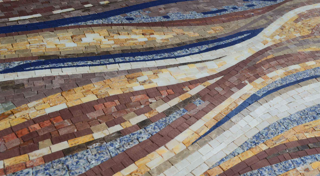 Colorful Waves Mosaic - Wall Art | Patterns | Mozaico
