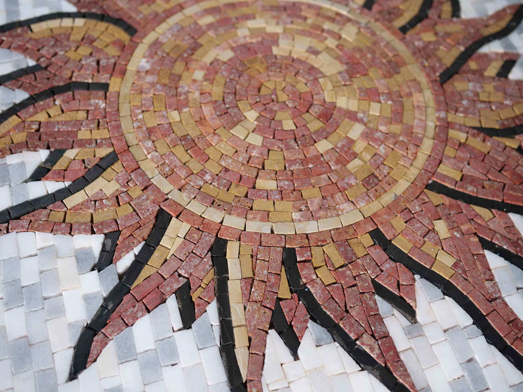 Mosaico Celestial - Sol con borde acordonado | celestial | Mozaico