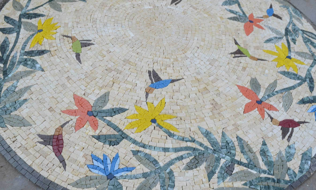 Mosaic Art - The Spring Daze | Birds And Butterflies | Mozaico